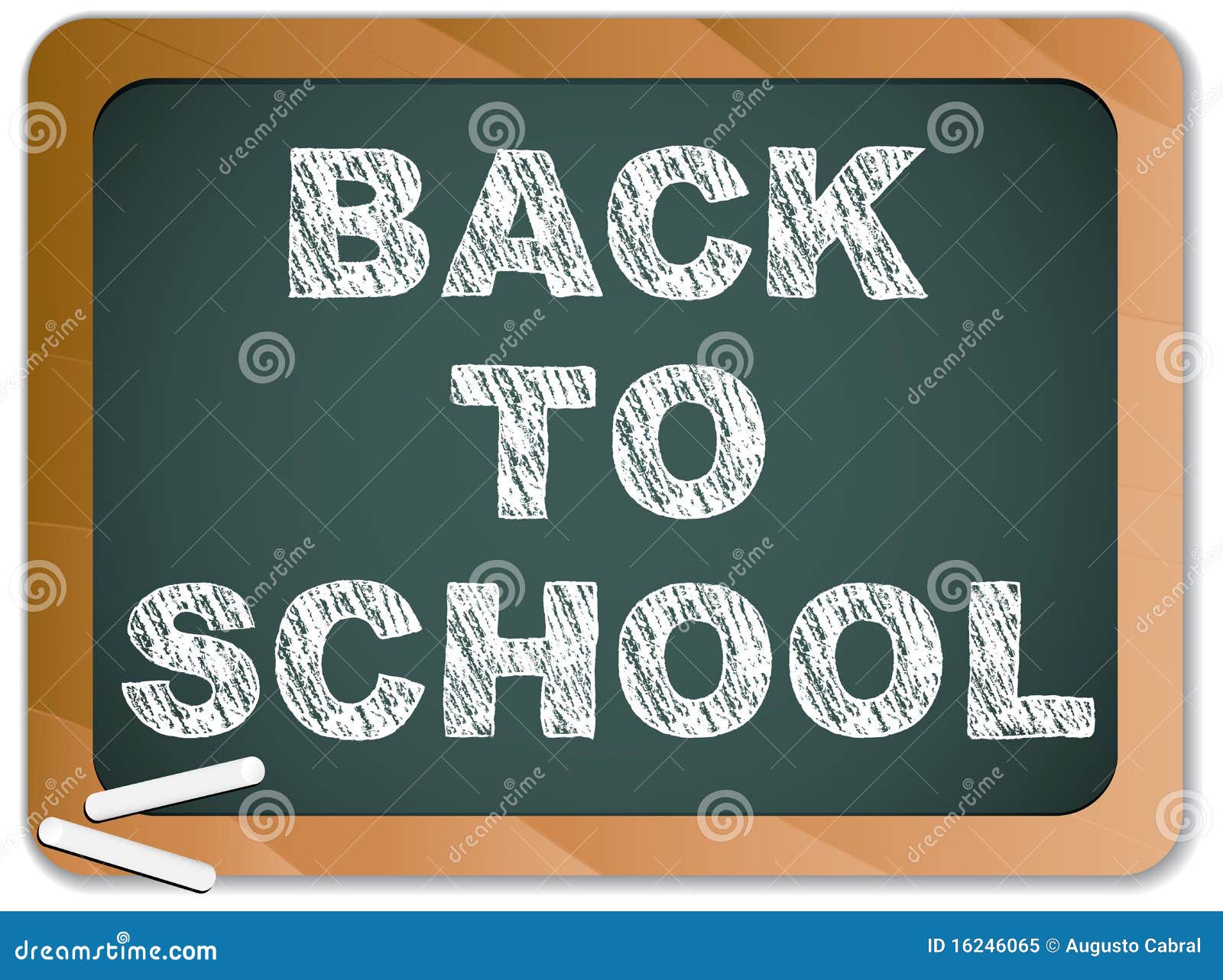 Blackboard with Back To School Stock Vector - Illustration of chalk ...