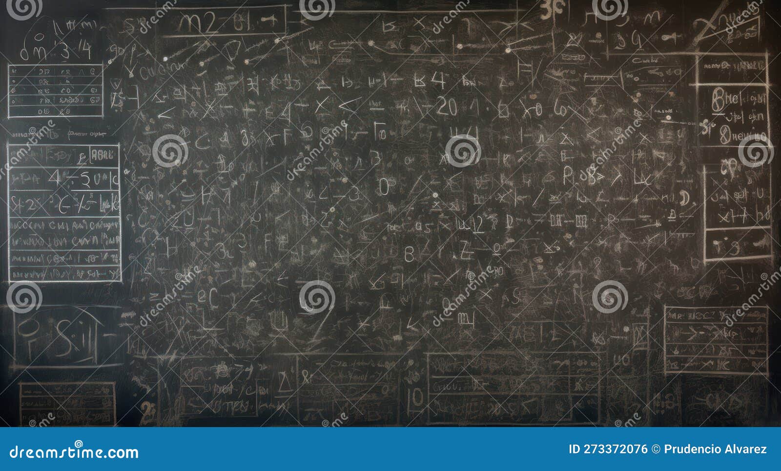 Blackboard Background with Mathematical Formulas Stock Illustration ...
