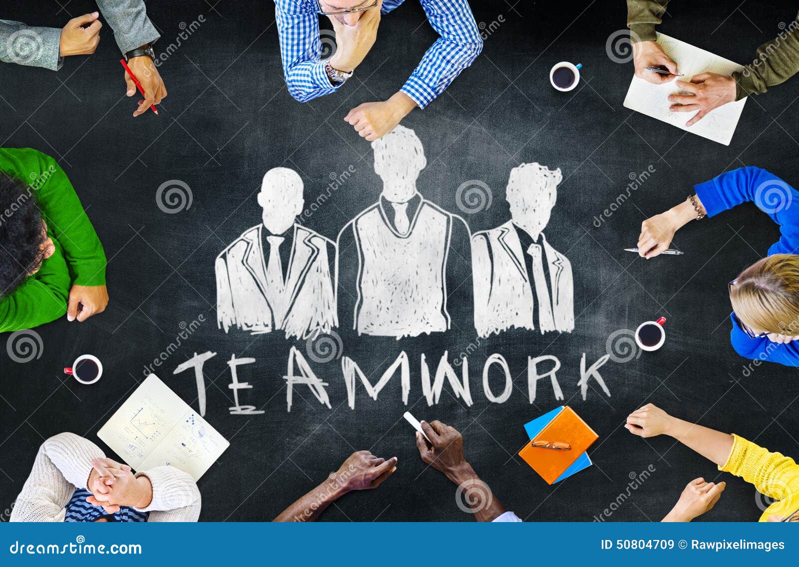 Blackboard Brainstorming Cooperation Planning Meeting Concept Stock ...