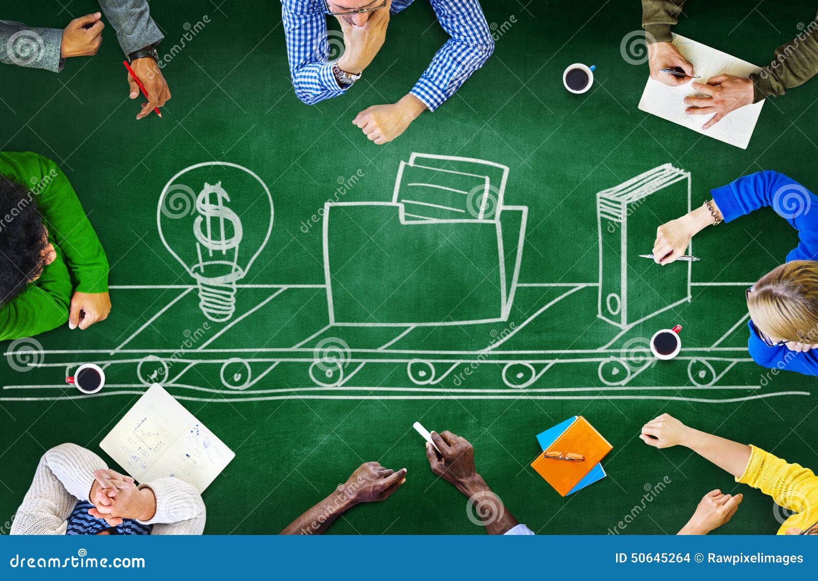 Blackboard Brainstorming Cooperation Planning Meeting Strategy S Stock ...