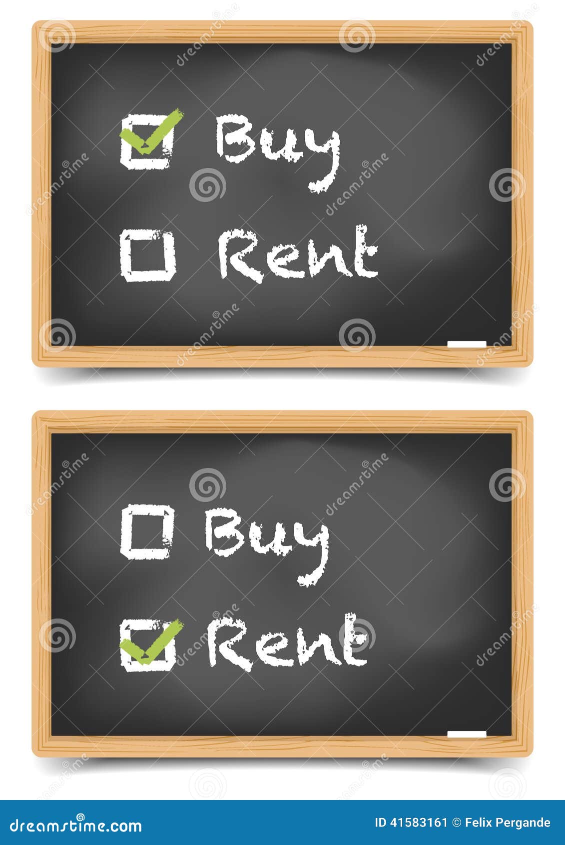 Blackboard Buy Rent stock illustration. Illustration of learning - 41583161