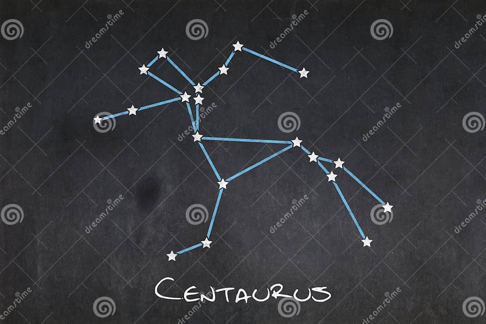Centaurus Constellation Drawn on a Blackboard Stock Image - Image of ...