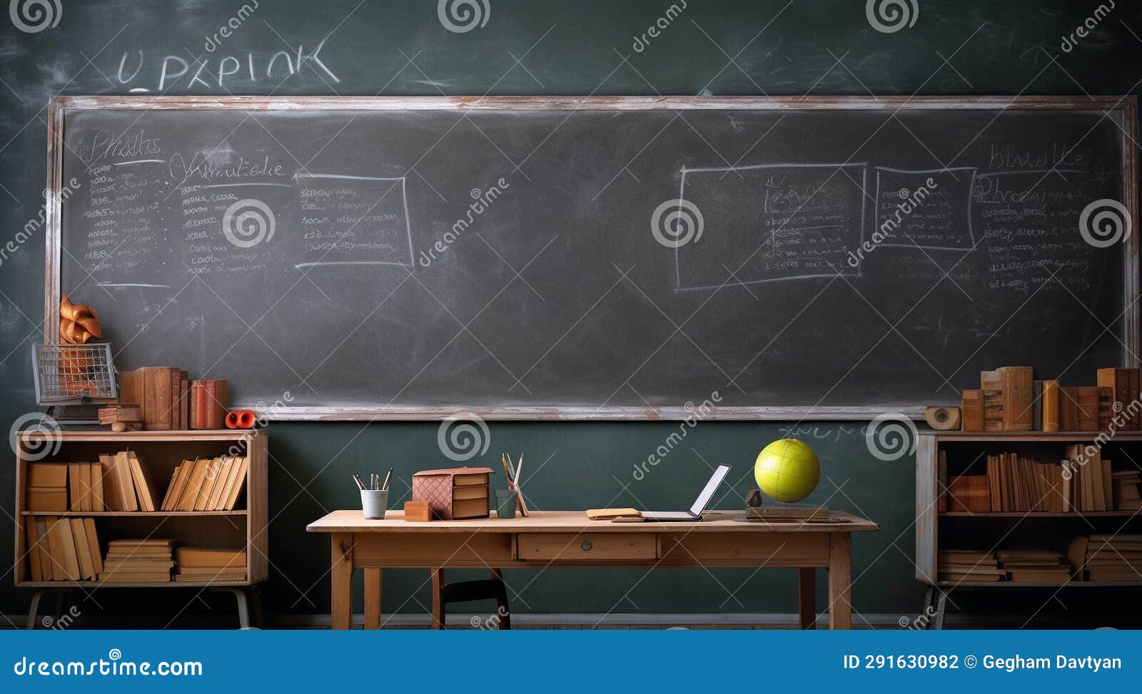 Classroom with Blackboard, Blackboard in the Classroom, School ...