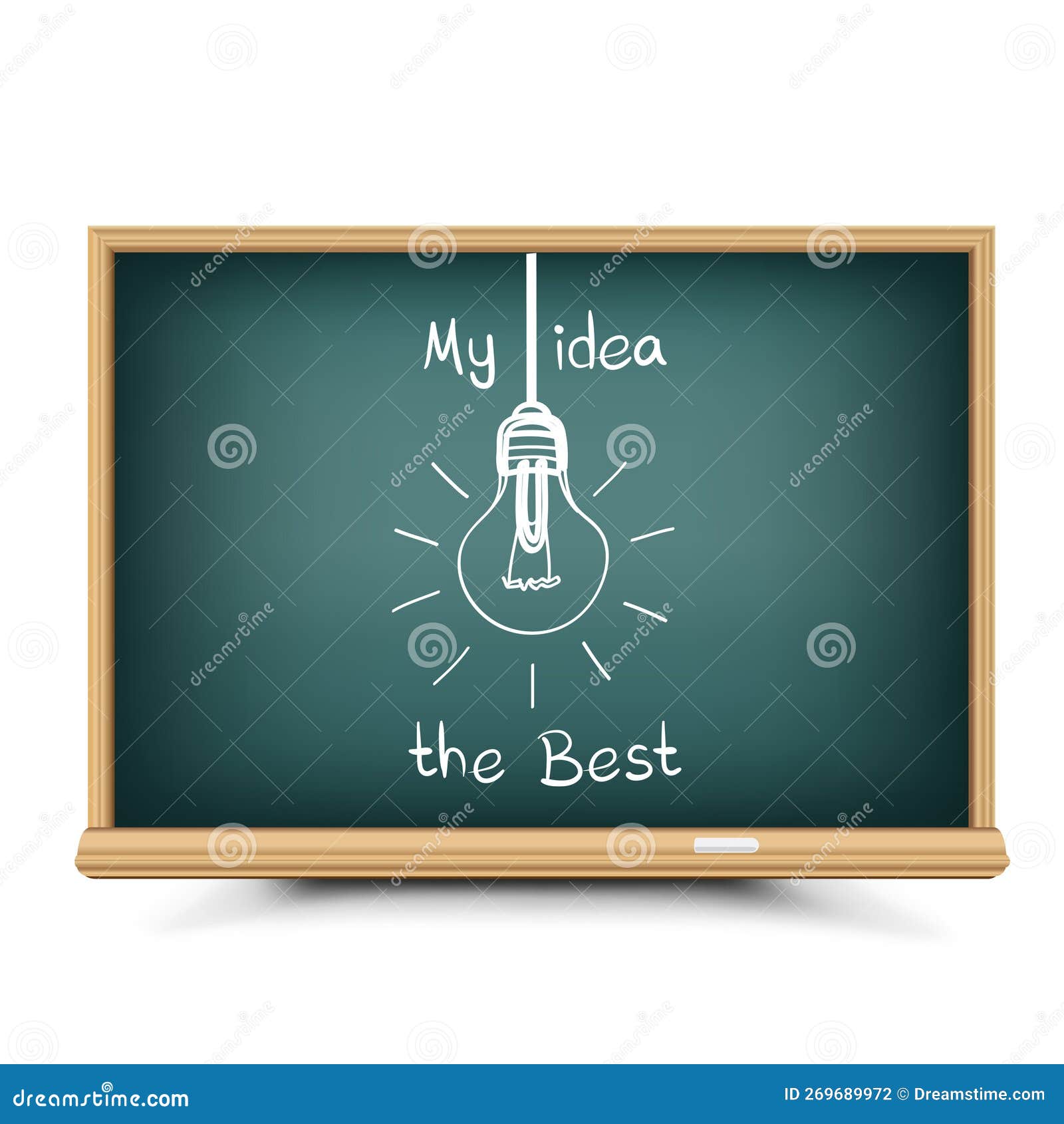 Blackboard Chalk Draw My Idea the Best Stock Vector - Illustration of ...