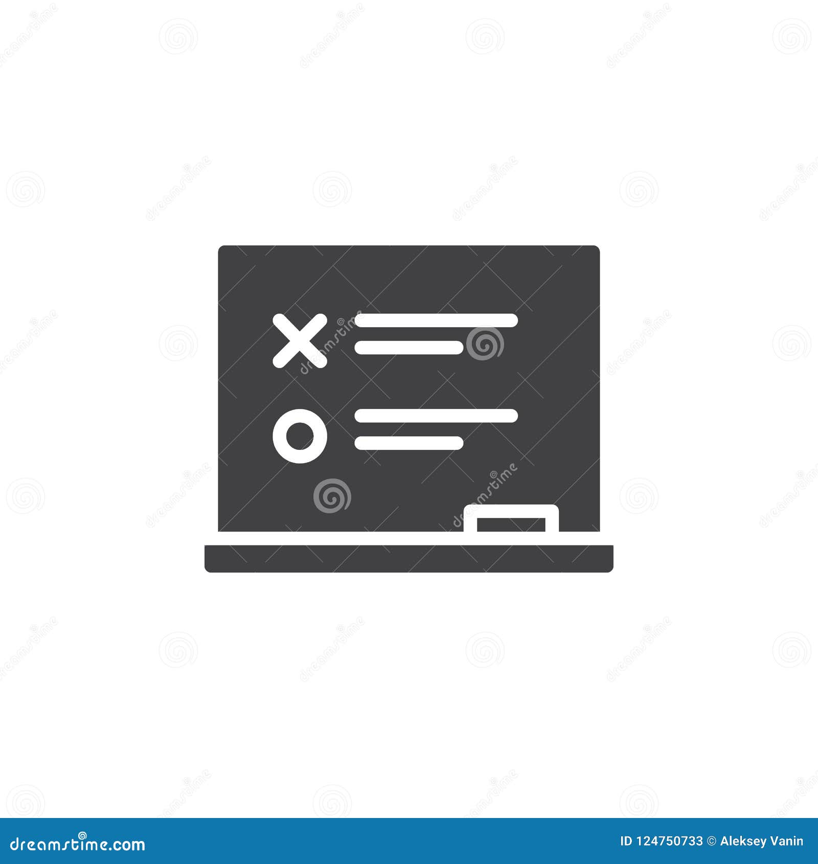 Blackboard with Chalk Vector Icon Stock Vector - Illustration of chalk ...