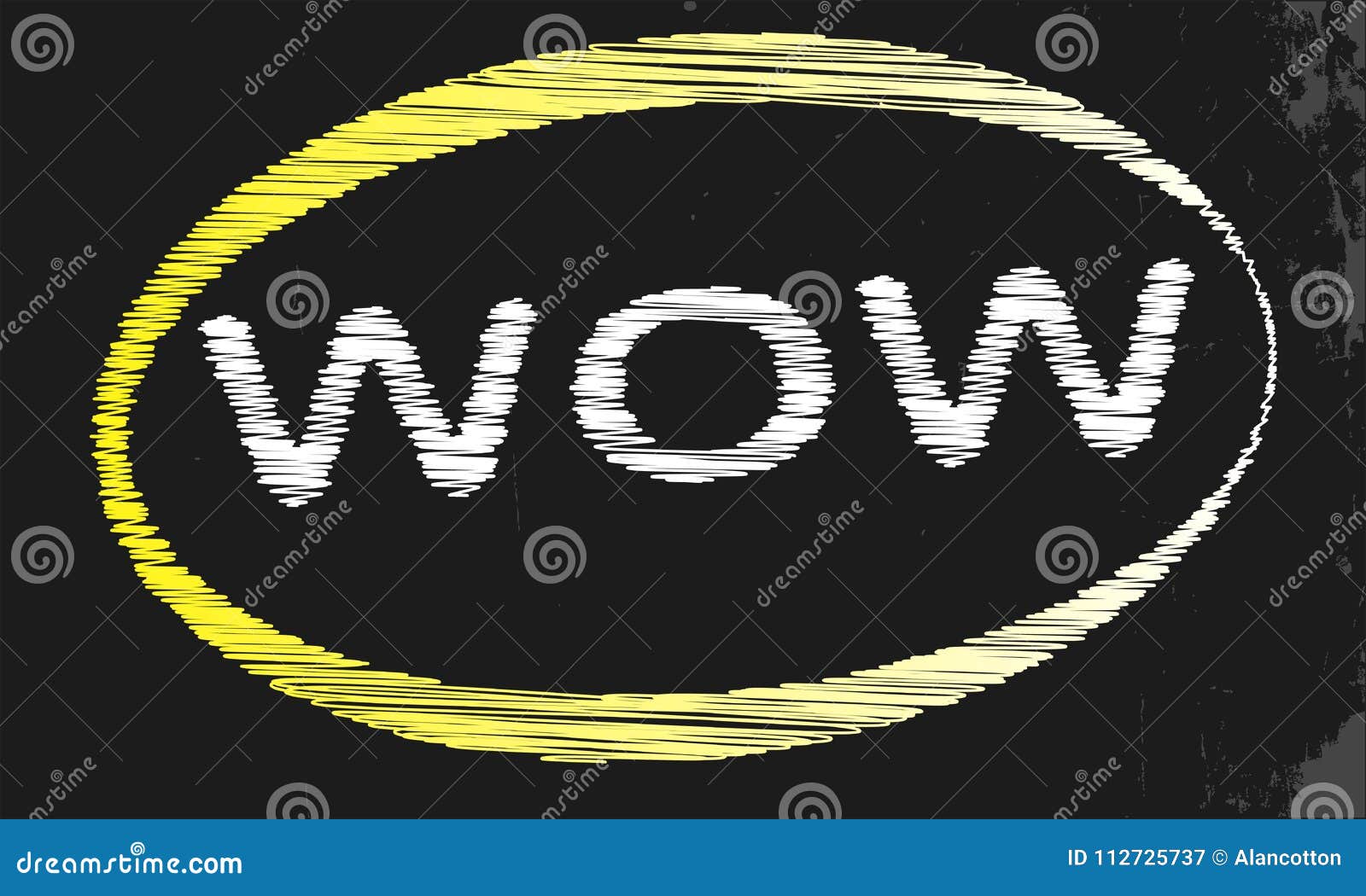 WOW Blackboard Exclamation stock illustration. Illustration of drawing ...