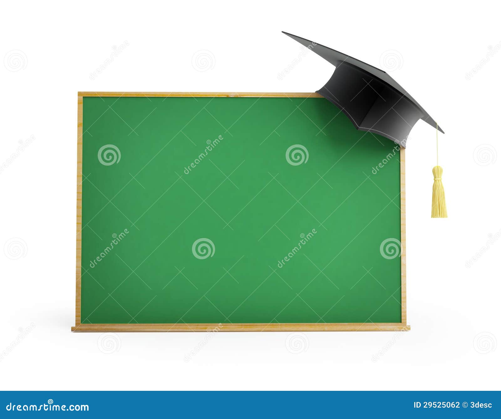 Blackboard, Chalkboard, Graduation Cap 3d Illustrations Stock ...
