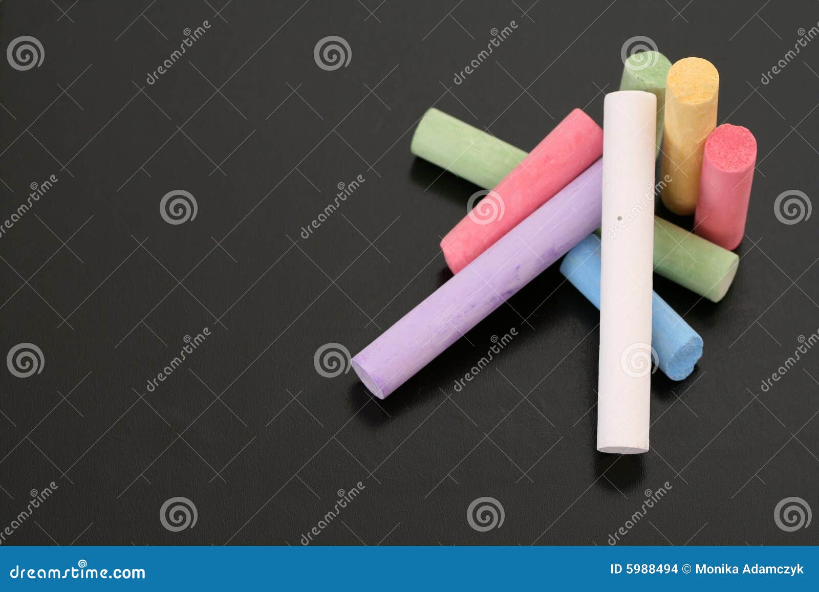 Blackboard and chalks stock photo. Image of chalk, blank - 5988494