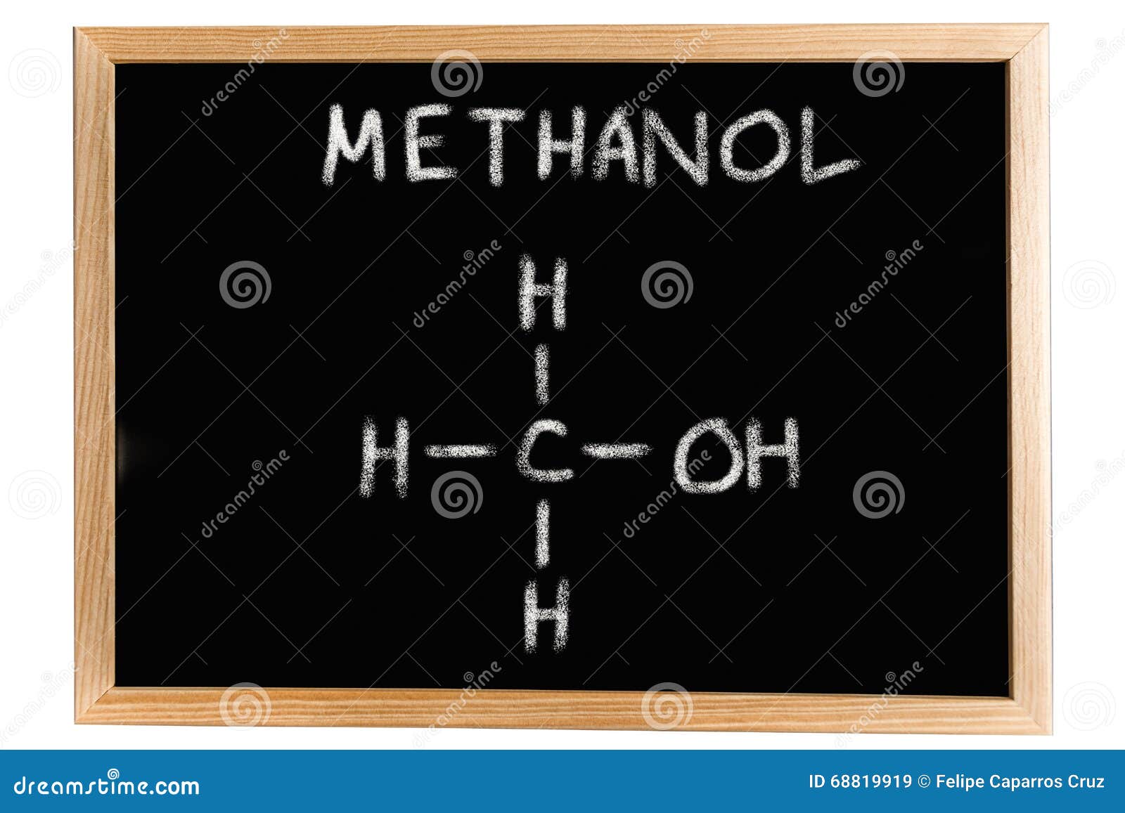 Blackboard with the Chemical Formula of Methanol Stock Illustration ...