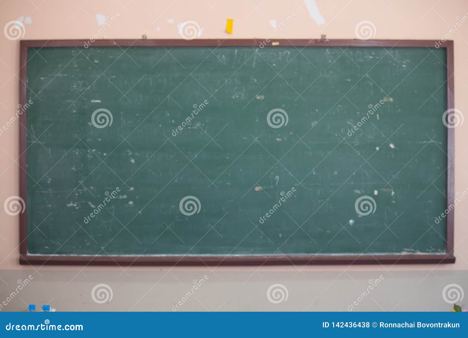 Blackboard in classroom stock photo. Image of green - 142436438