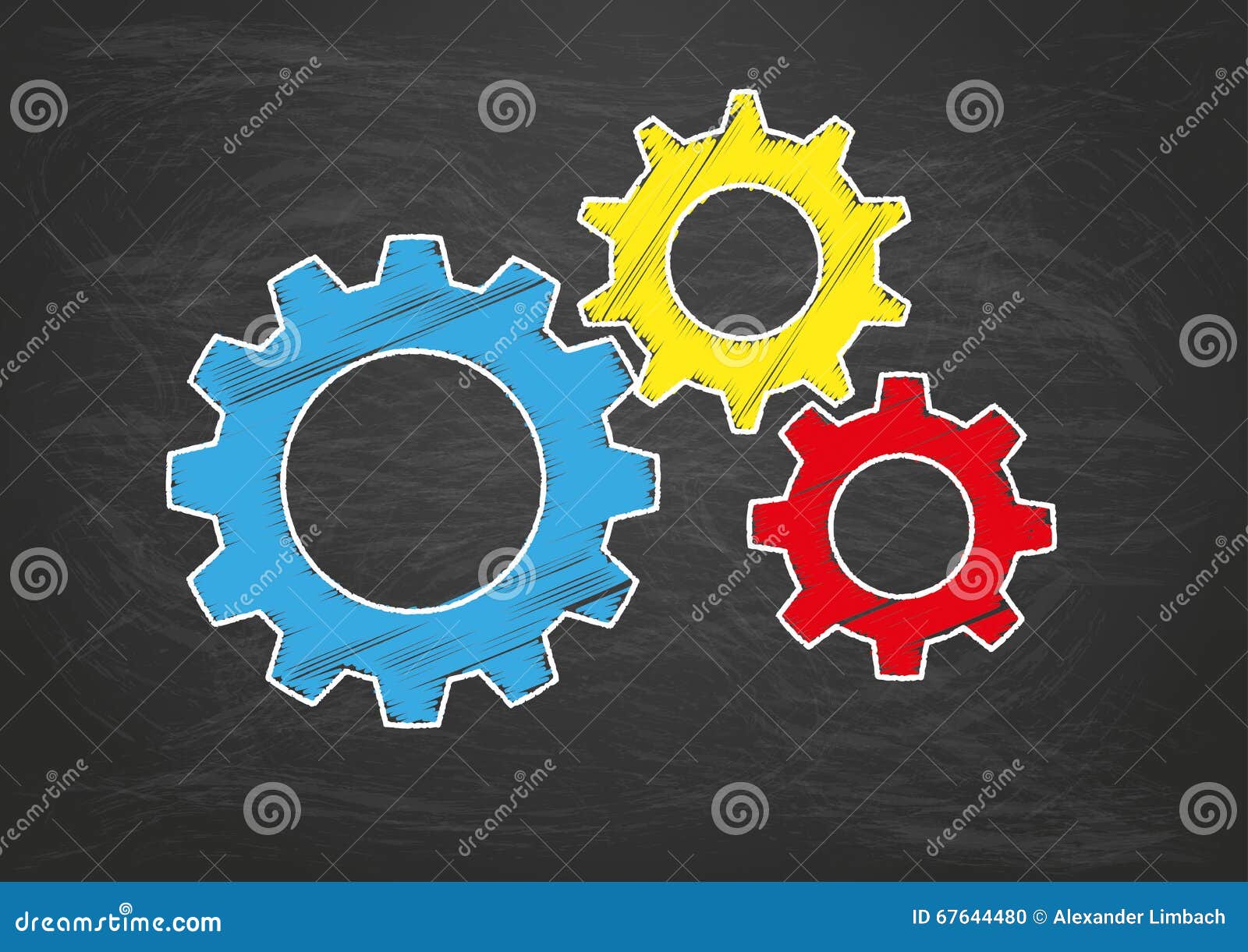 Colored Gears, Concept Teamwork, Staff, Partnership Cartoon Vector ...