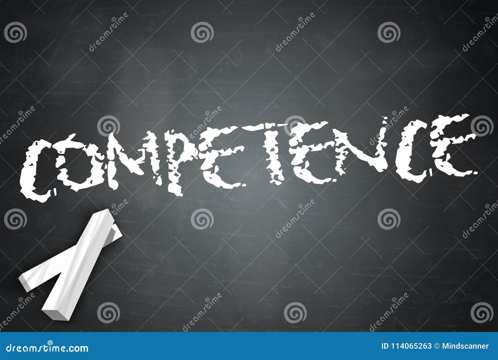 Blackboard Competence stock illustration. Illustration of sign - 114065263