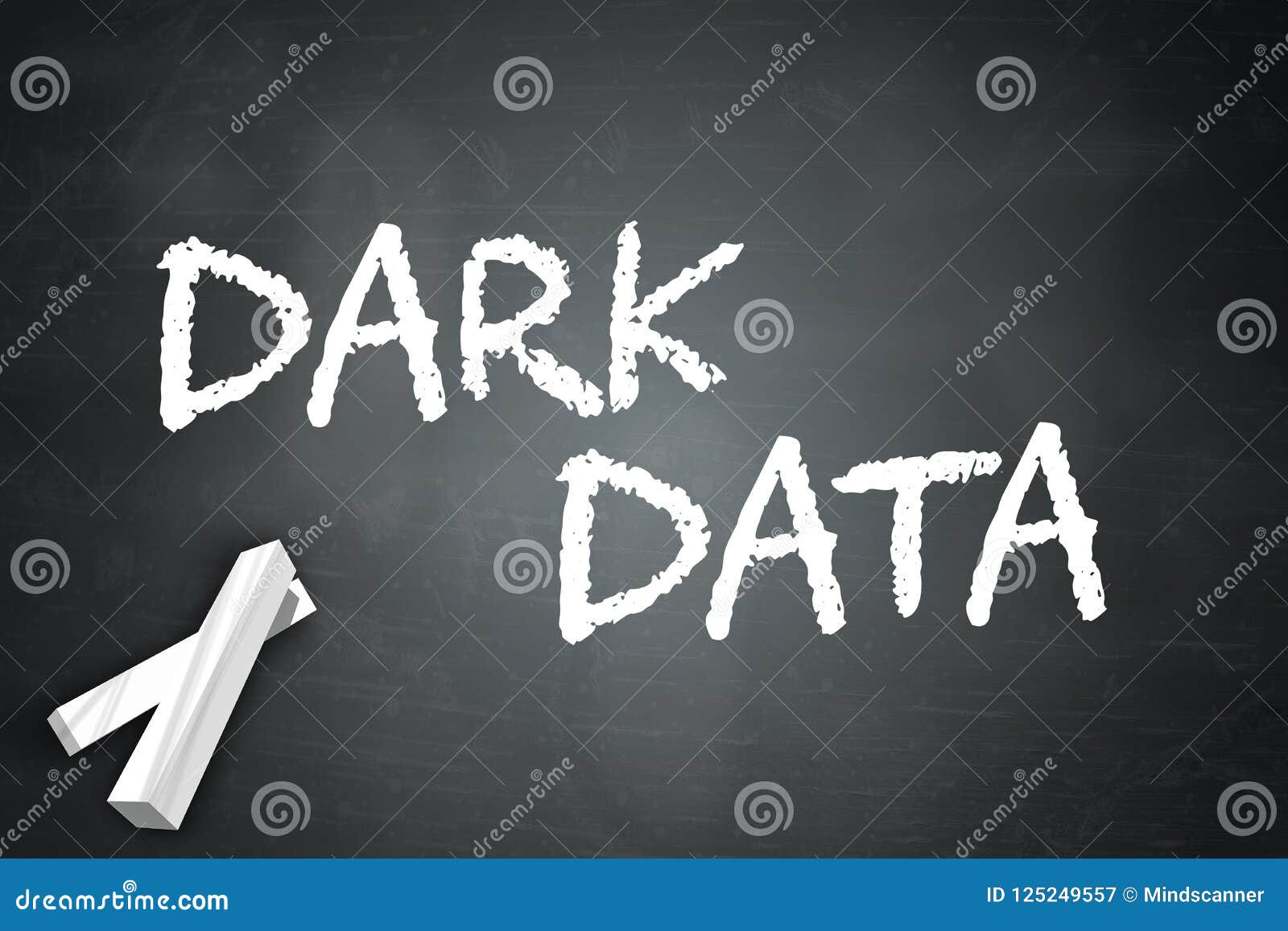 Blackboard Dark Data stock illustration. Illustration of future - 125249557