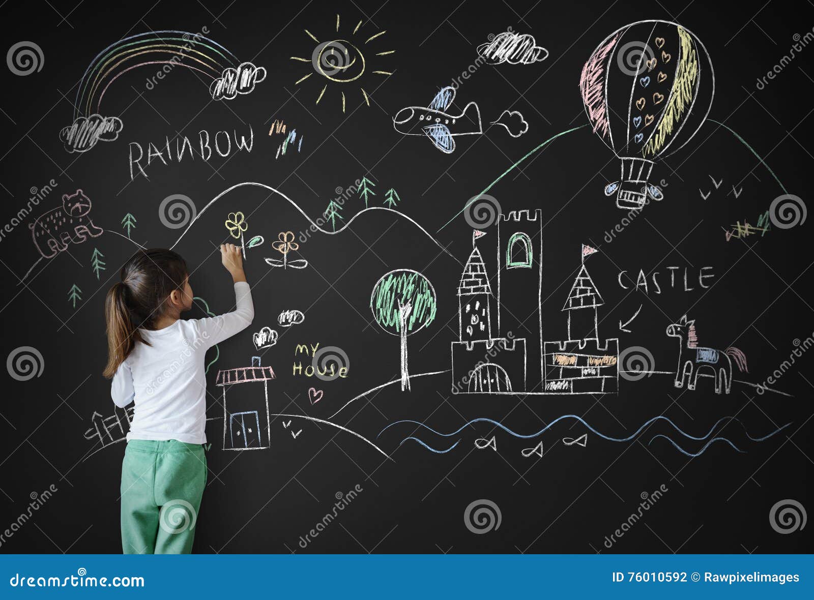 Blackboard Drawing Of A Head With ASD On The Brain. ASD Stands For ...