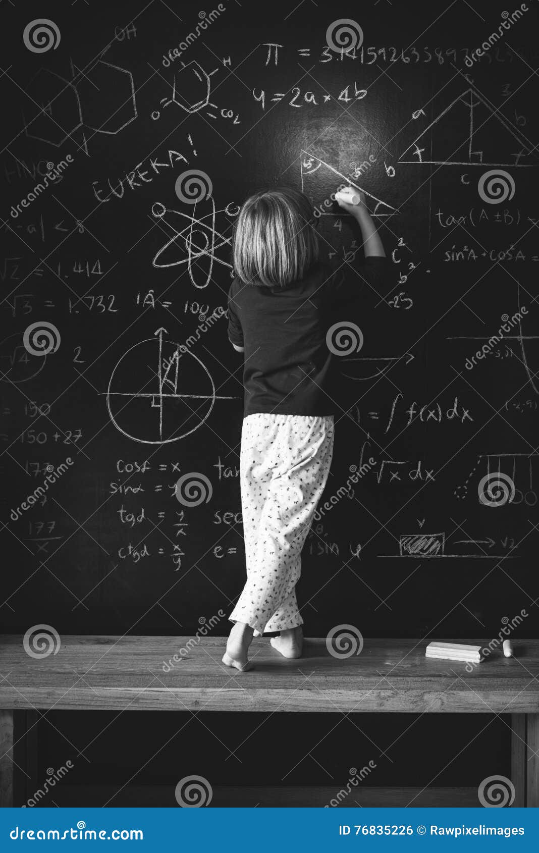 Blackboard Drawing Creative Imagination Idea Concept Stock Photo ...