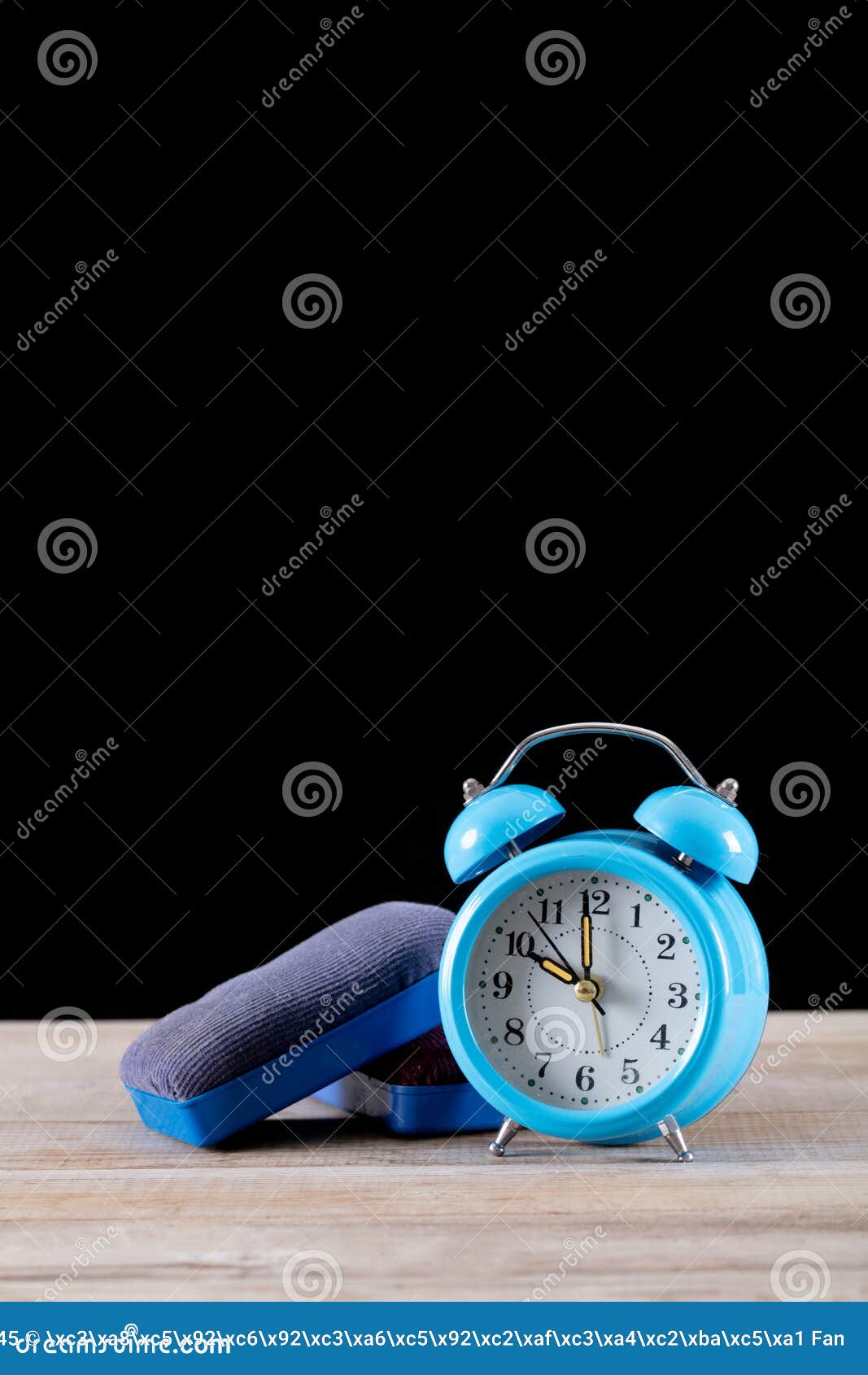 Blackboard Eraser and Alarm Clock Stock Image - Image of watch, table ...