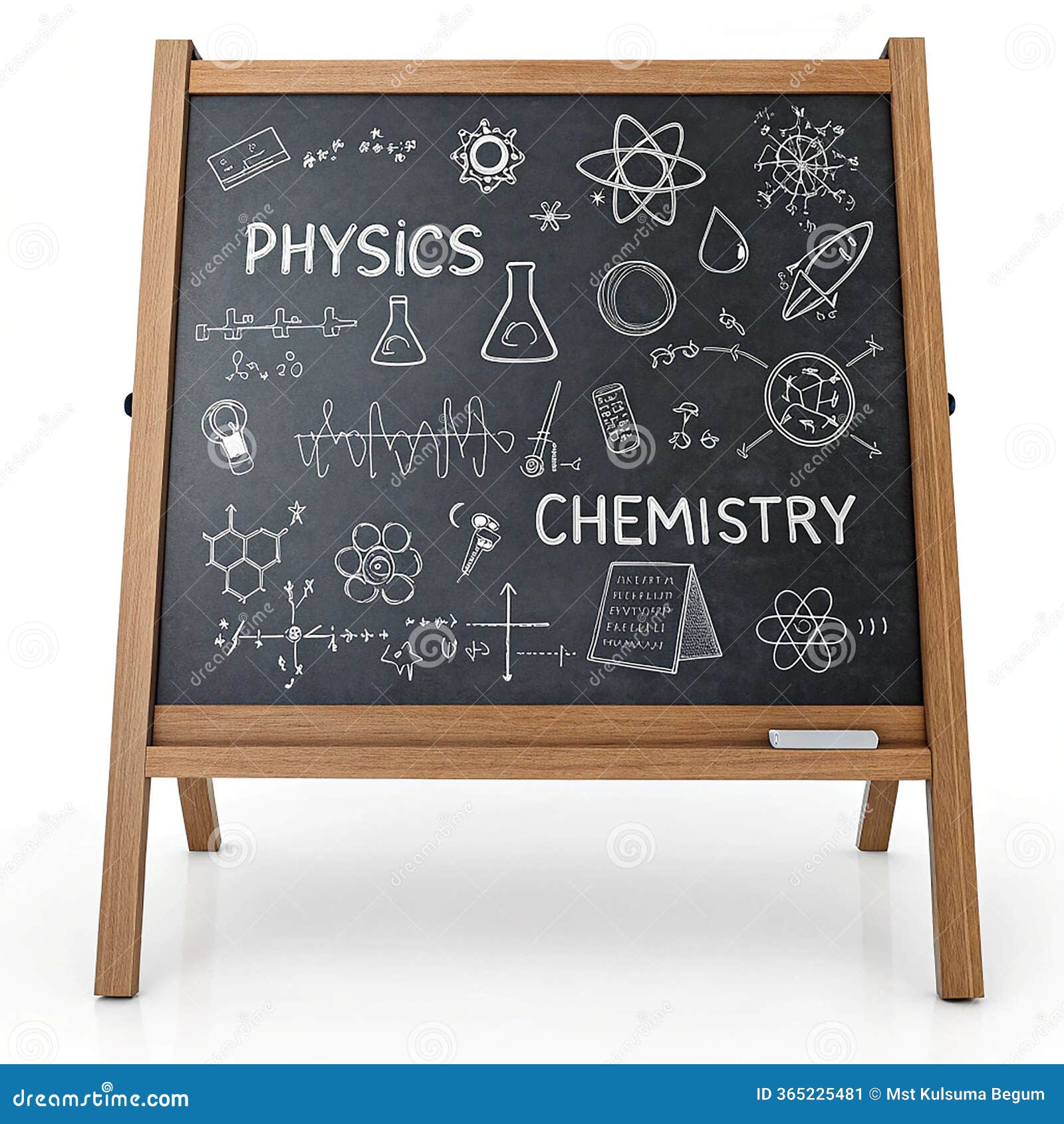 Chemistry Formulas, Science And Education Background. Chalkboard ...