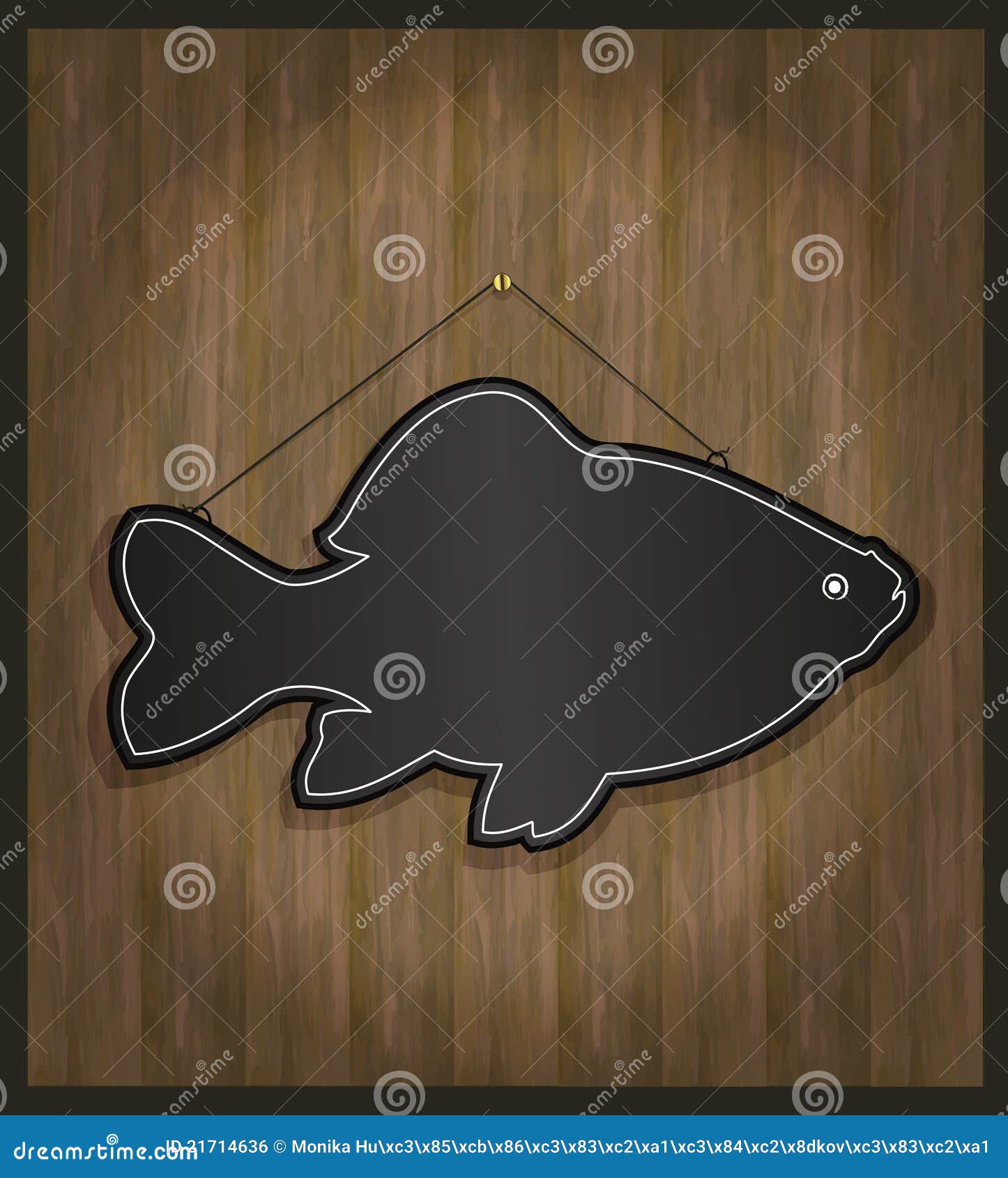 Blackboard fish stock vector. Illustration of backdrop - 21714636