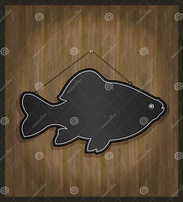 Blackboard fish stock vector. Illustration of backdrop - 21714636