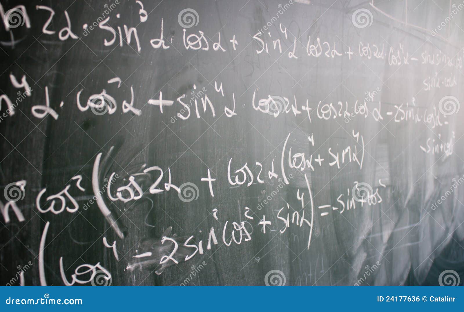 Blackboard with Formulas and Numbers Stock Photo - Image of school ...