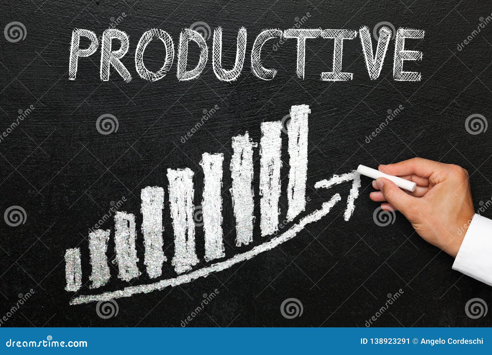 Blackboard with Handwritten Productive Text. Progress Concept. Stock ...