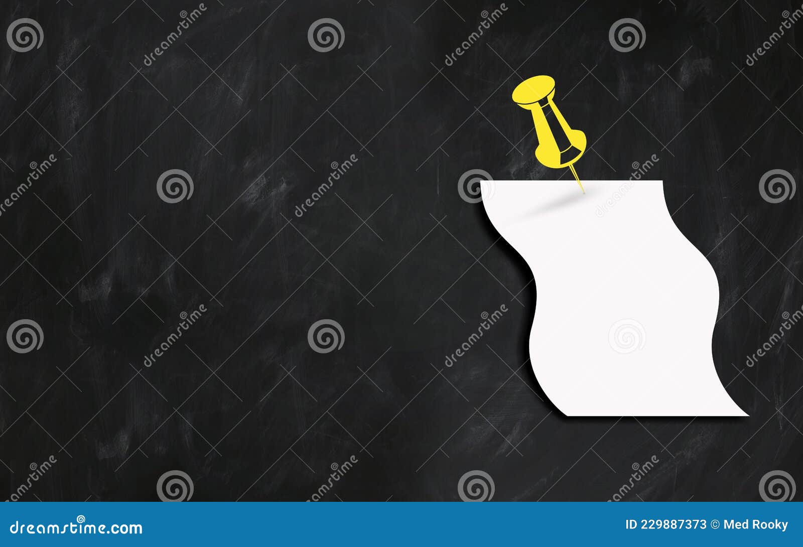Blackboard with Hanging Note Mark Stock Image - Image of esencial ...