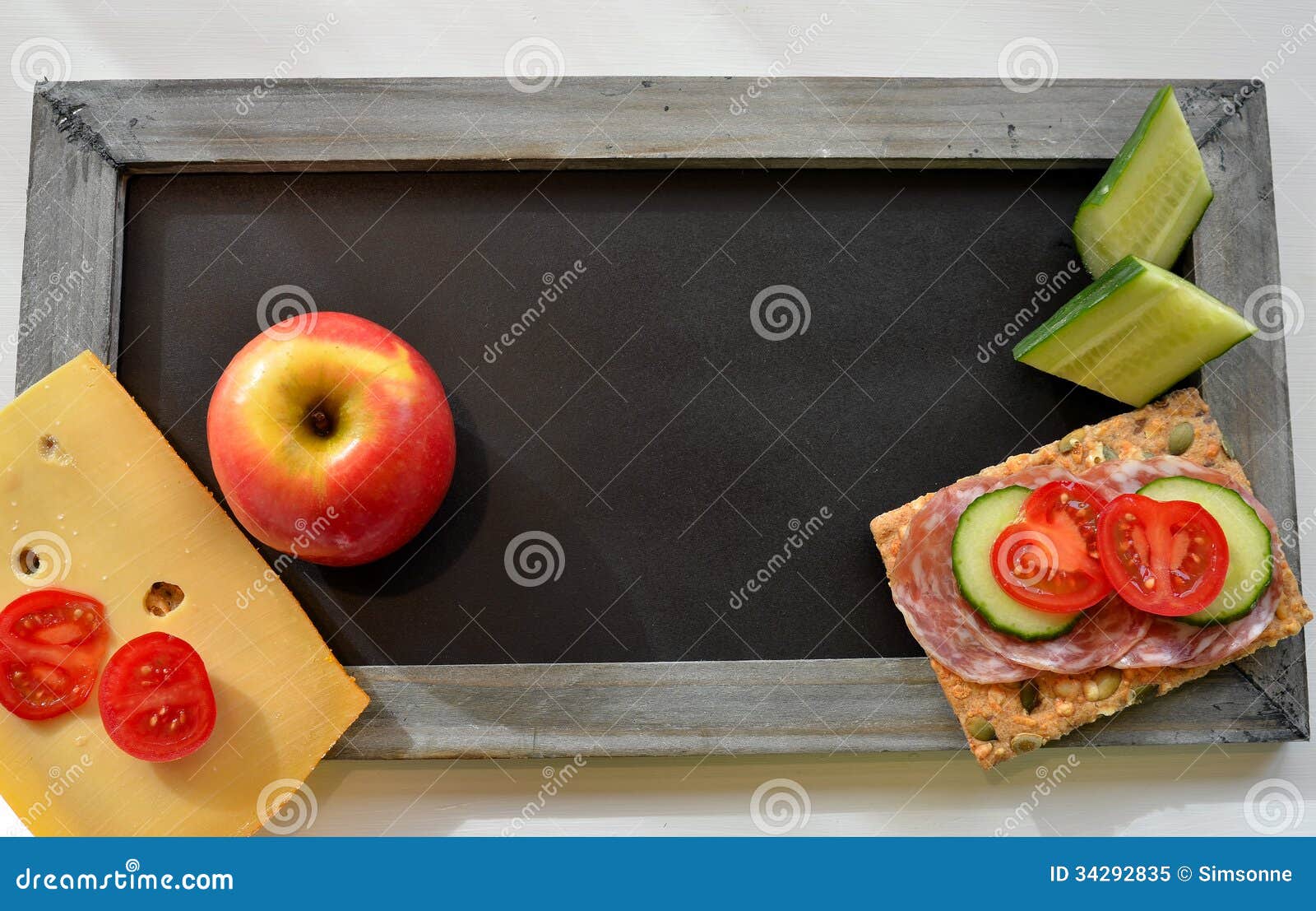Blackboard Healthy Breakfast Stock Image - Image of learn, healthy ...