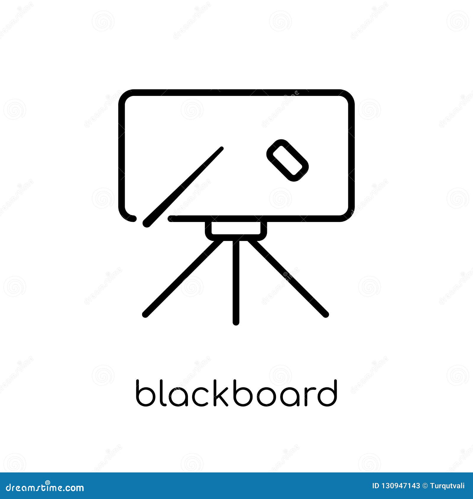 Blackboard Icon. Trendy Modern Flat Linear Vector Blackboard Icon on ...