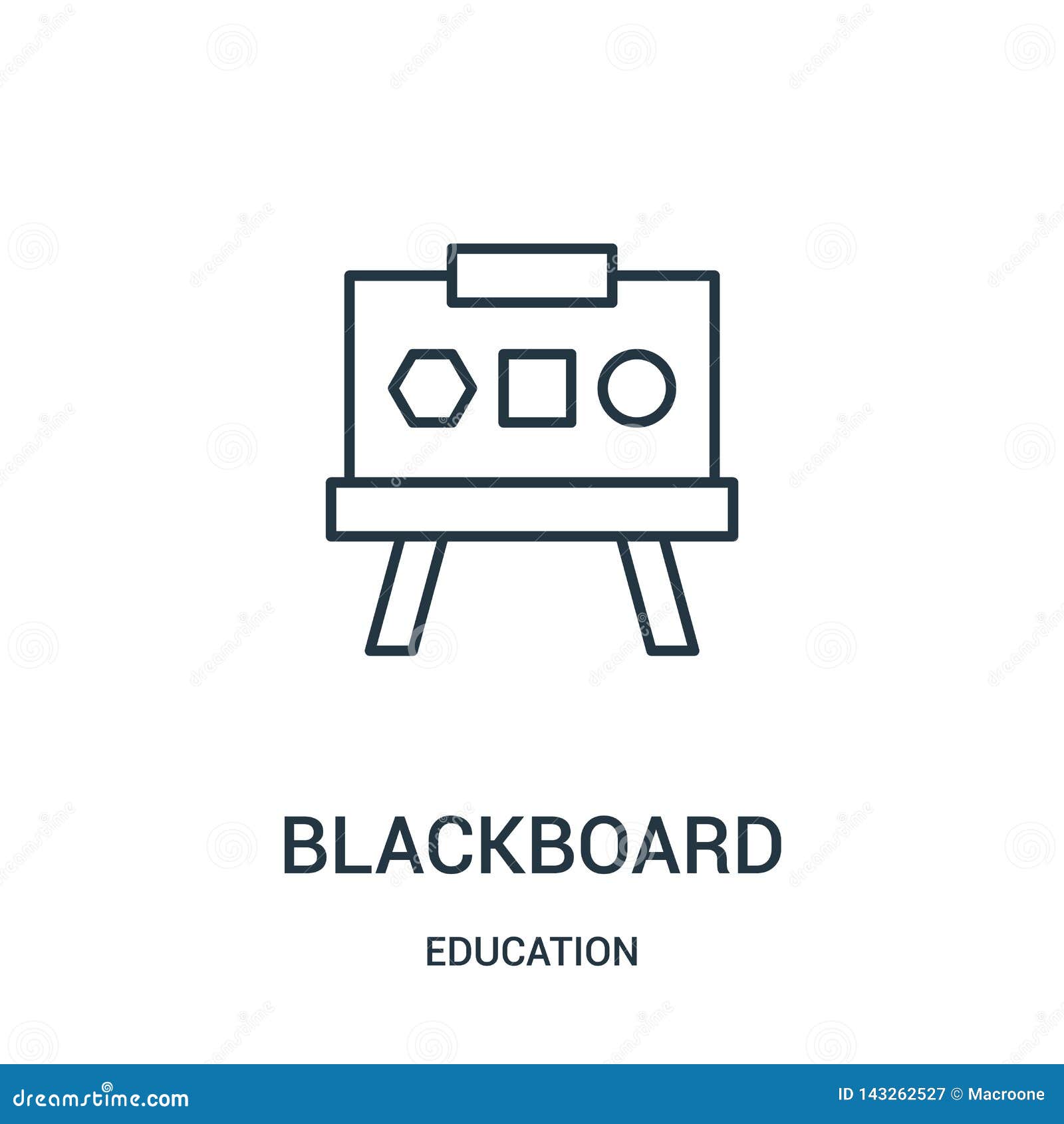 Blackboard Icon Vector from Education Collection. Thin Line Blackboard ...