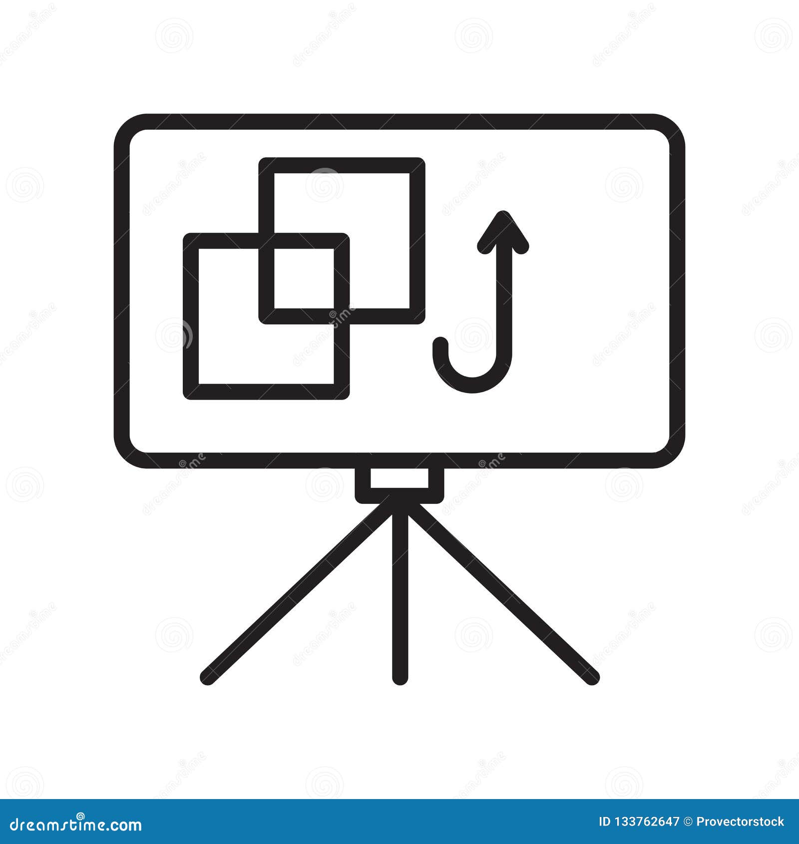 Blackboard Icon Vector Sign and Symbol Isolated on White Background ...