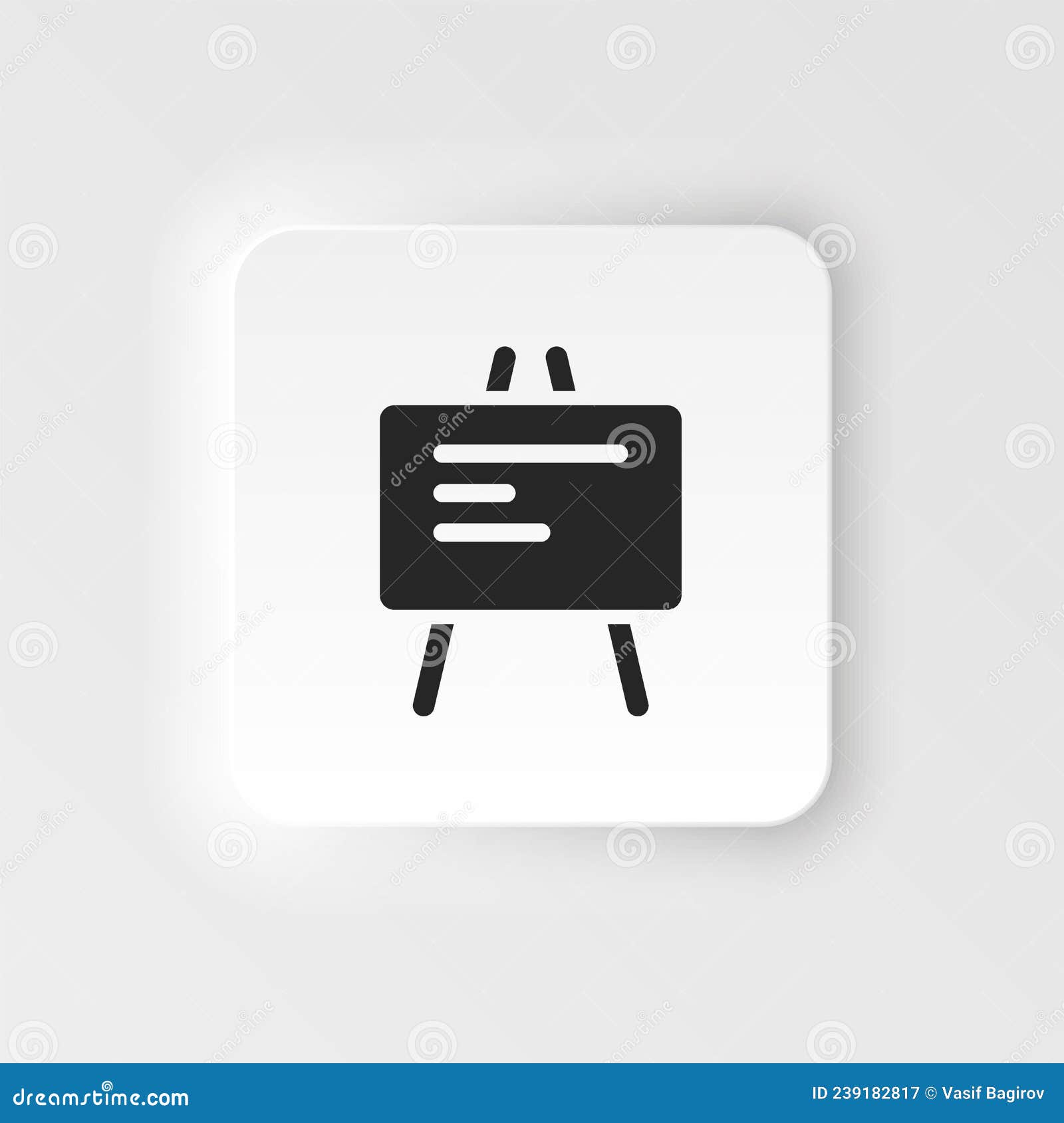 Blackboard Icon - Vector. Simple Element Illustration from UI Concept ...