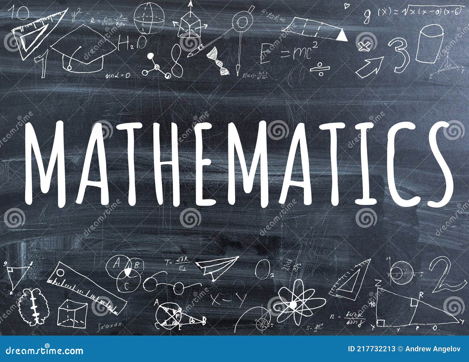 Blackboard Inscribed with Scientific Formulas and Calculations in ...