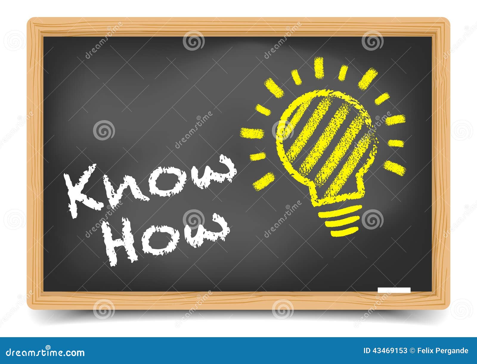 Blackboard KnowHow stock illustration. Illustration of blackboard ...
