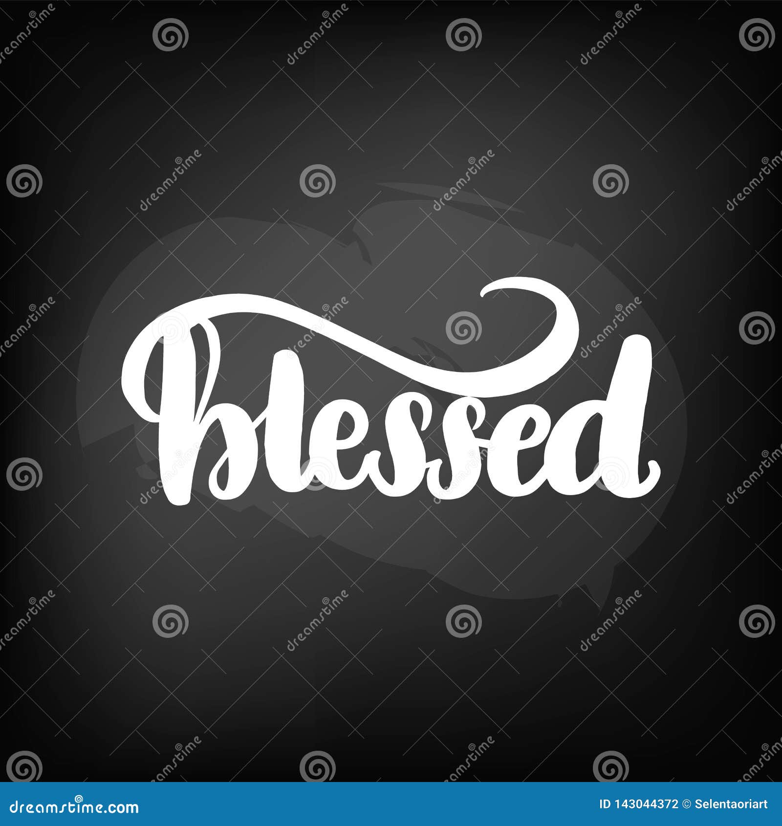 Blessed - Handwritten Modern Lettering Calligraphy Vector Illustration ...