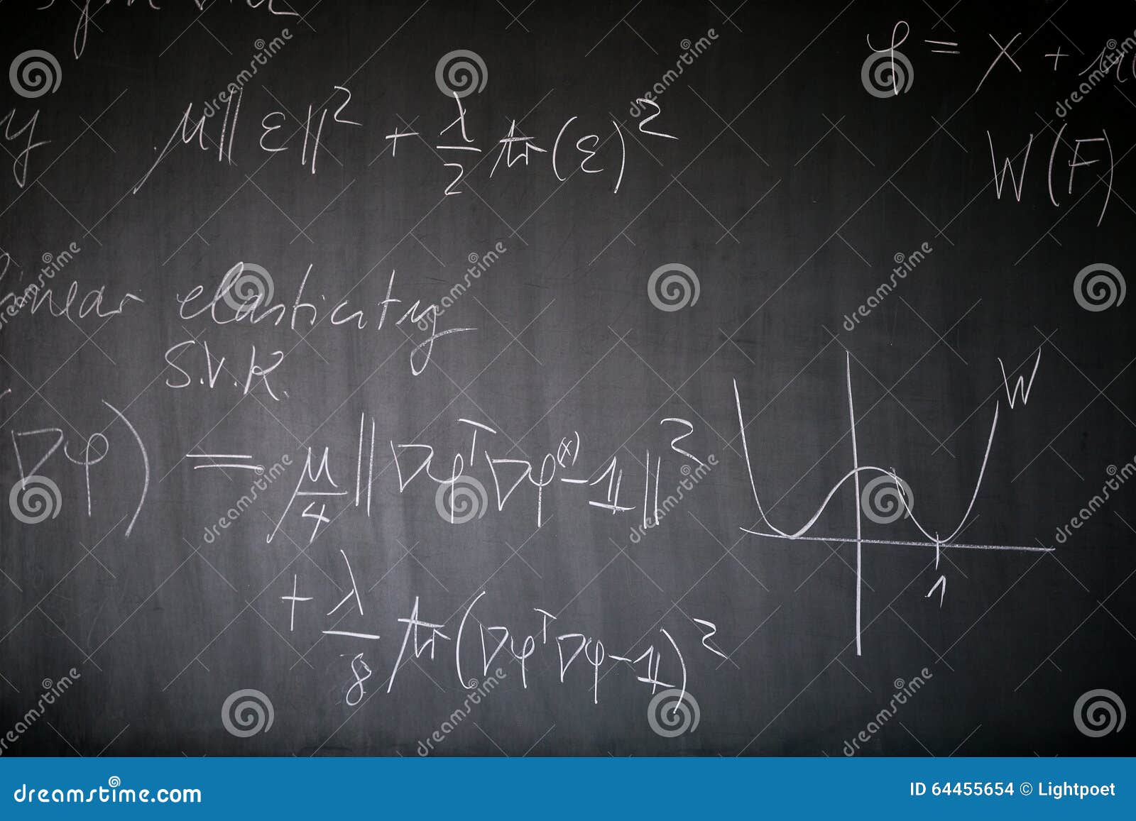 Blackboard with Math Lesson Stock Photo - Image of lesson, black: 64455654