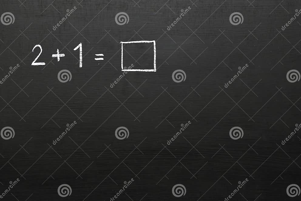 Blackboard with Math Problem. Numbers and Mathematical Symbols U Stock ...