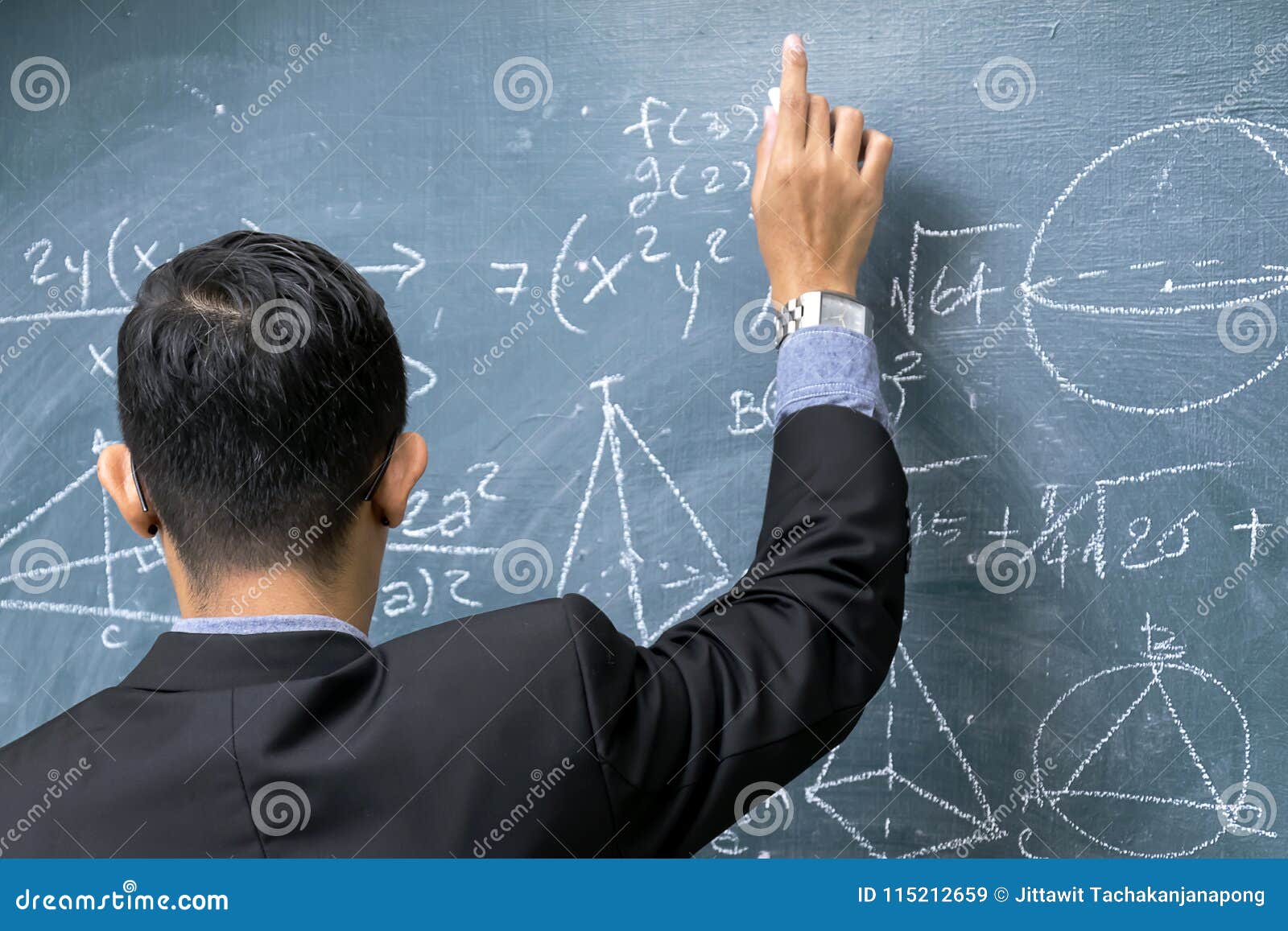 Instructors are Teaching Mathematics. Stock Image - Image of formula ...