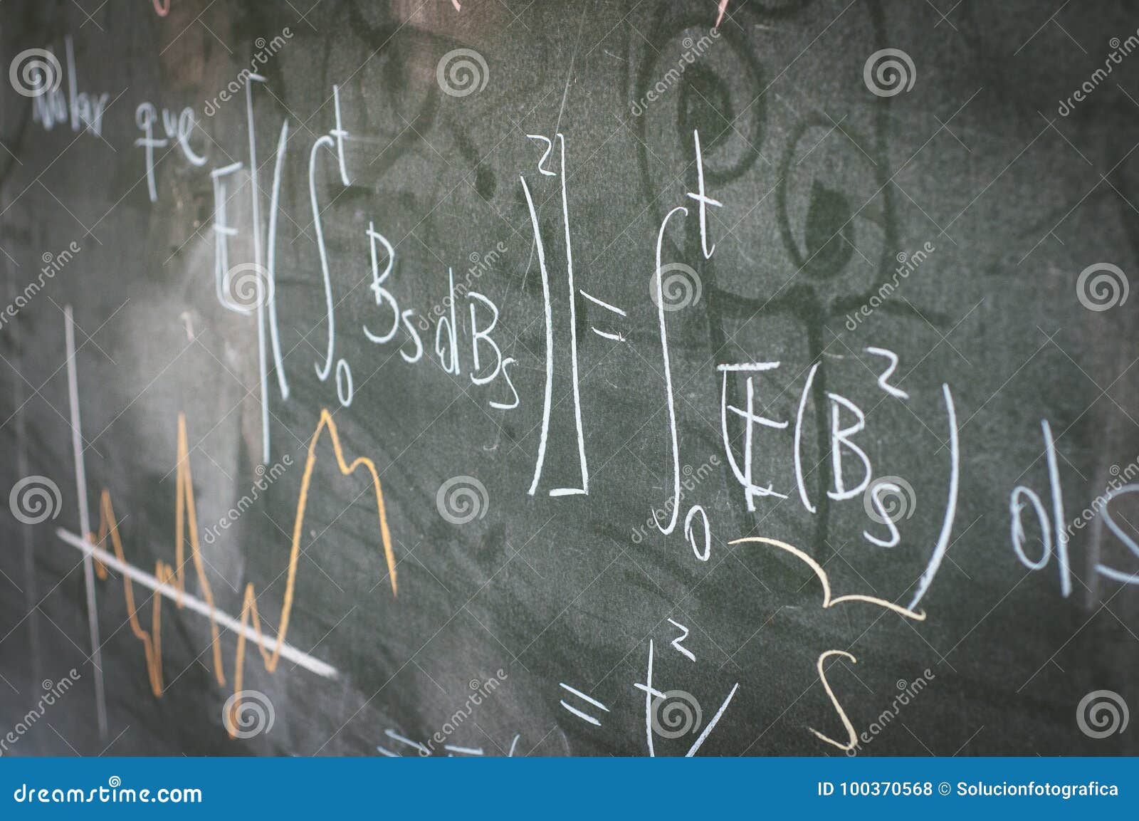 Blackboard stock photo. Image of sign, solution, calculate - 100370568