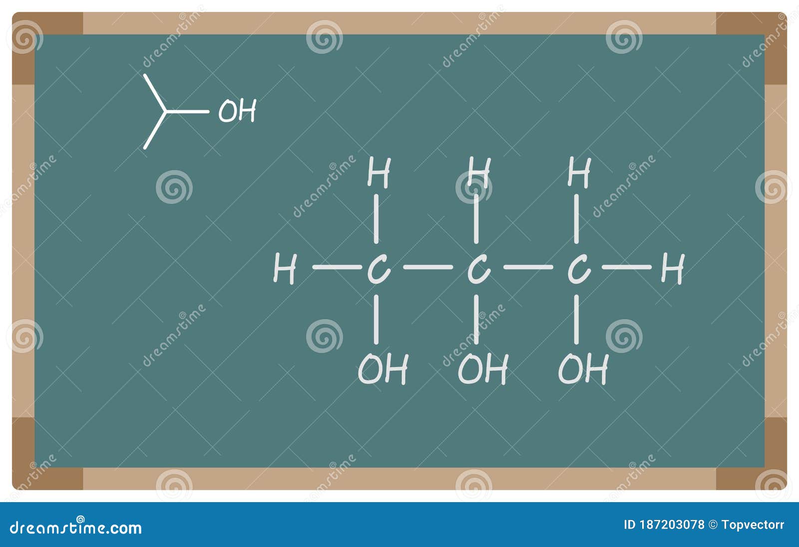 Blackboard with Molecular Formula Chemistry Vector Stock Vector ...