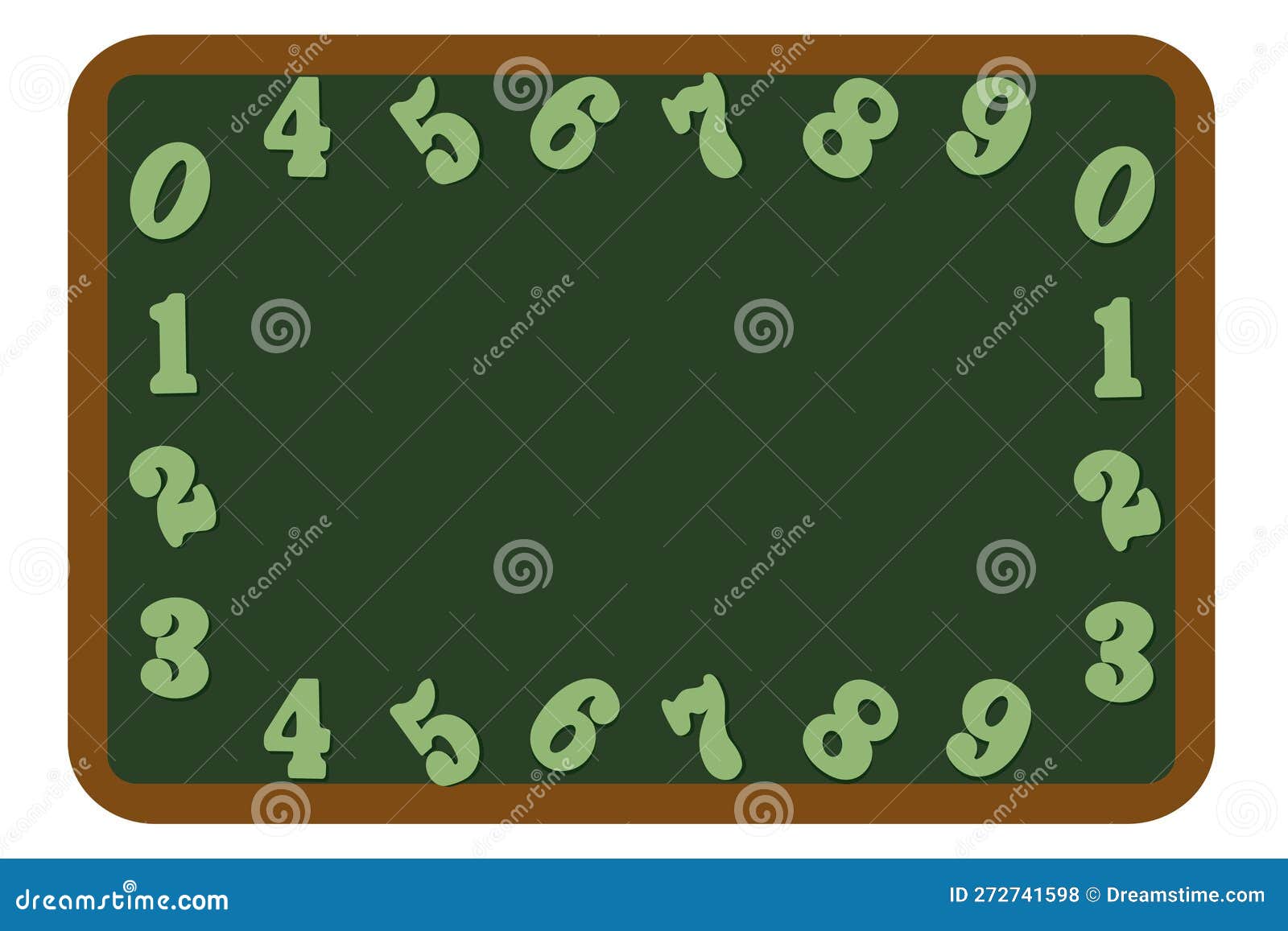 A Blackboard with Numbers. Background with Numbers for School Design ...