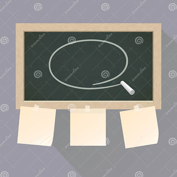 Blackboard with Paper Note stock vector. Illustration of write - 43827645