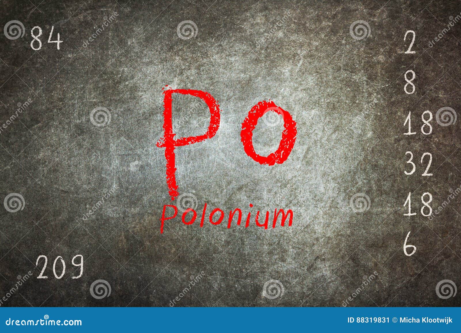 Polonium Chemistry Element Mass Chemical Education Science Atom Symbol ...