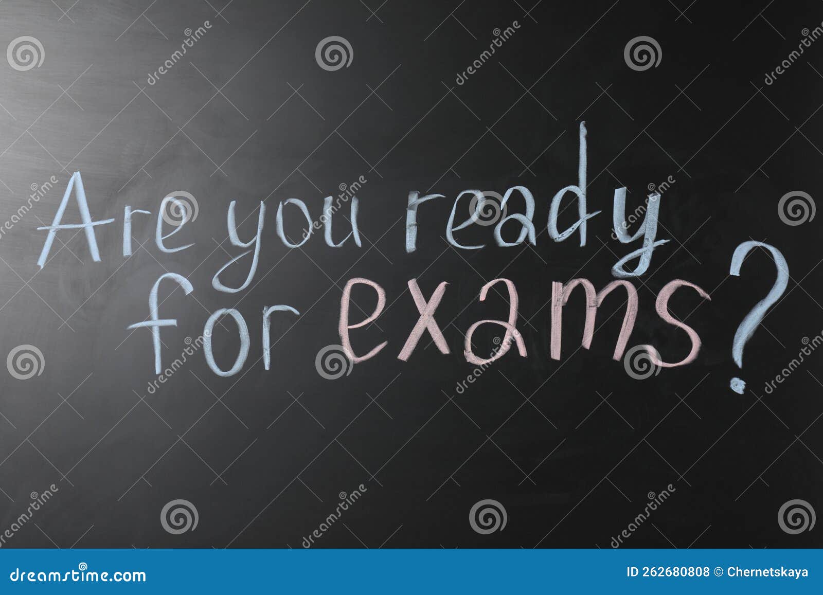 Blackboard with Phrase are You Ready for Exams As Background Stock ...