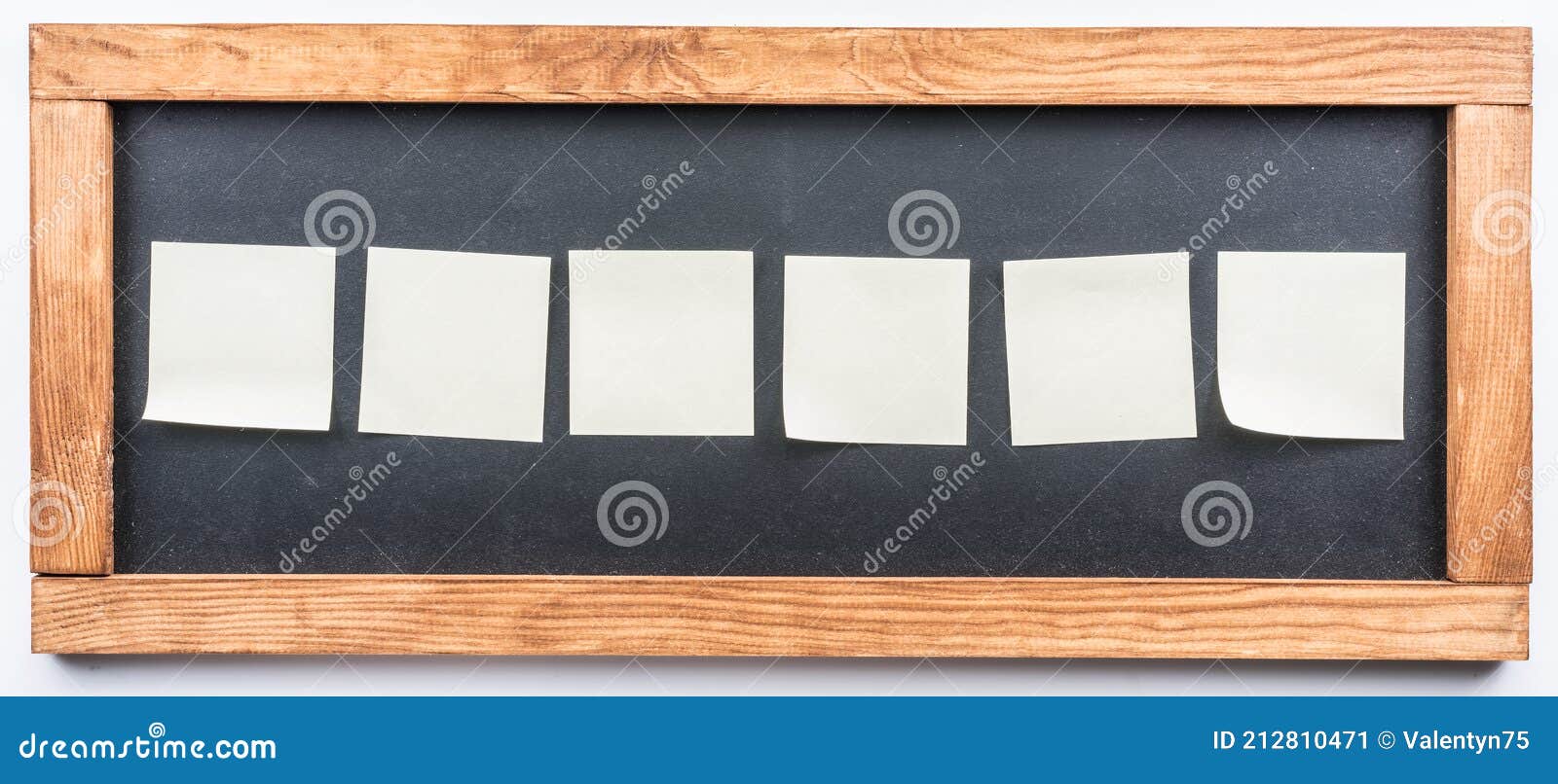 Blackboard and Post-it Notes Stuck To the Front Stock Image - Image of ...
