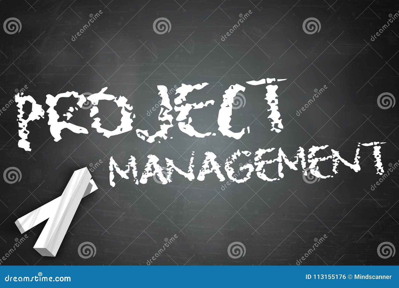 Blackboard Project Management Stock Illustration - Illustration of ...
