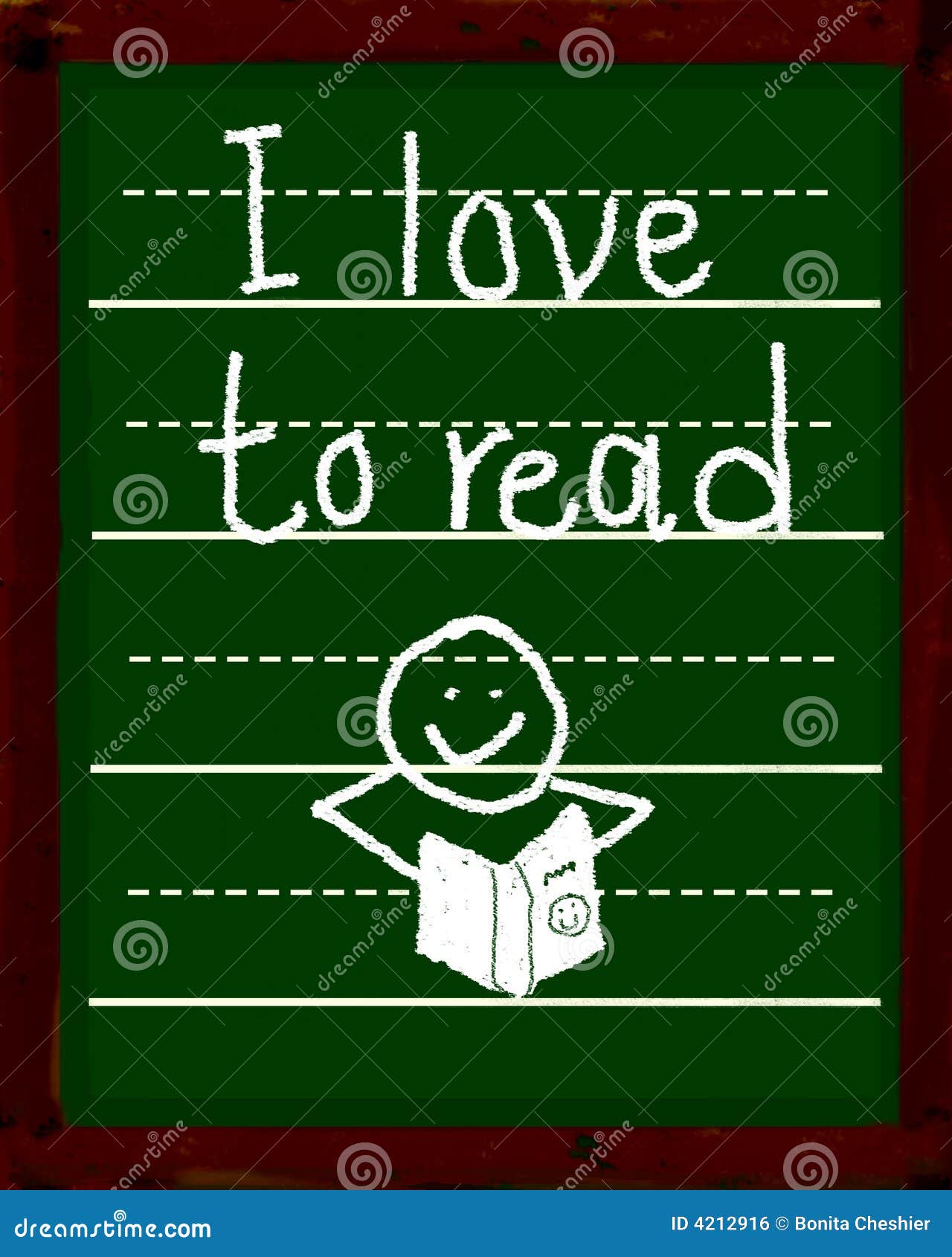 Blackboard about Reading stock illustration. Illustration of holds ...