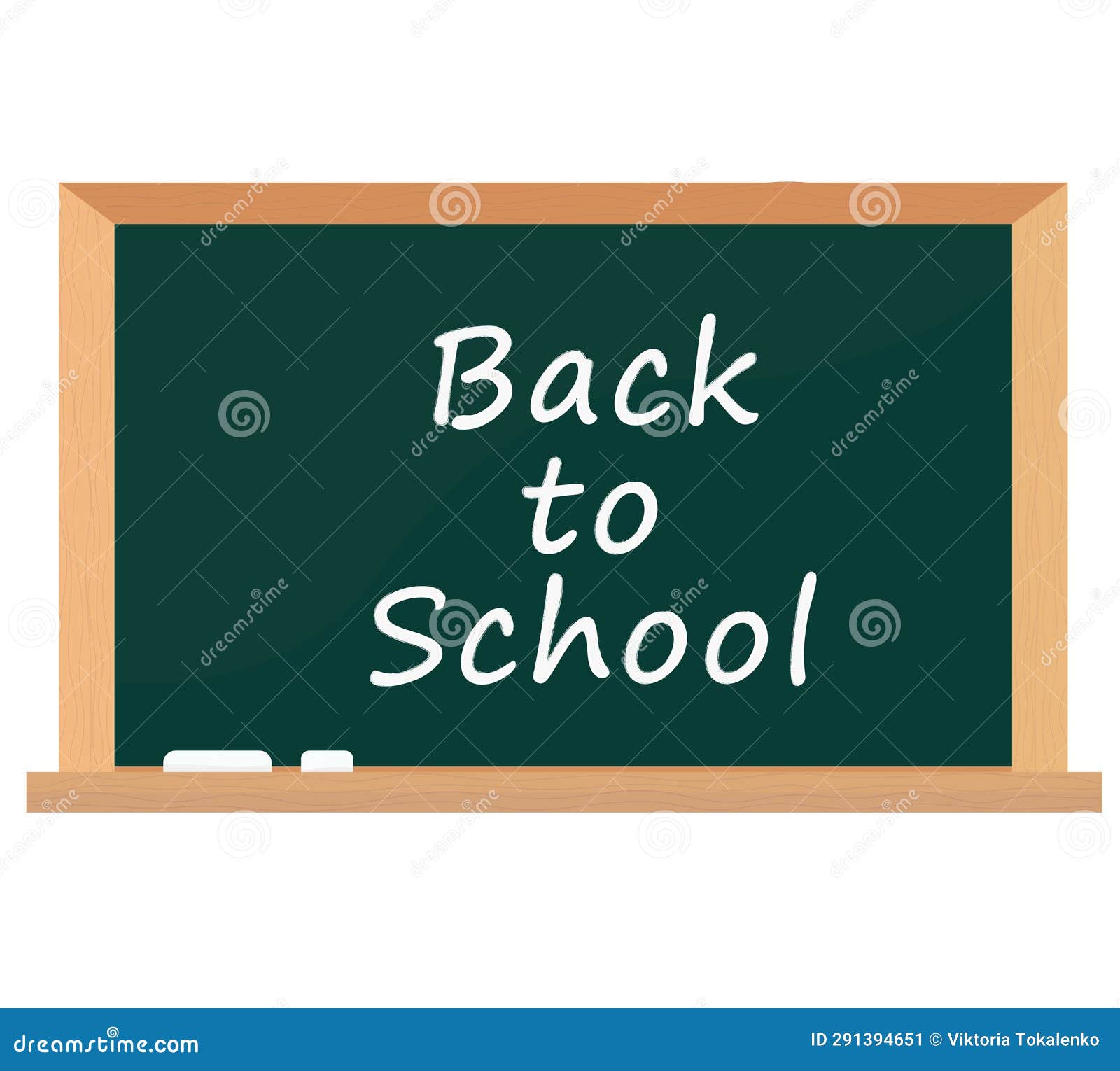 Blackboard for School Learning Back To School Lettering Vector ...