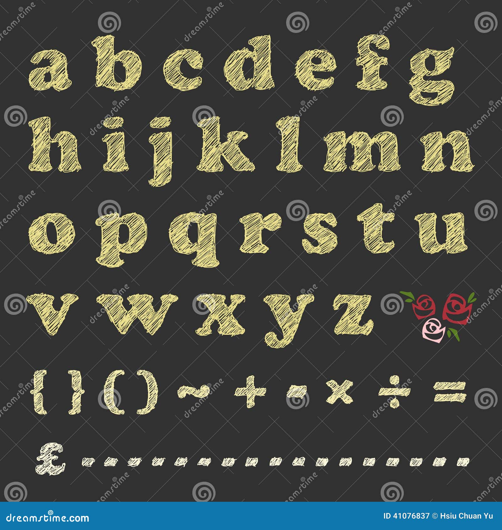 Blackboard Scratching Letters Stock Vector - Illustration of ...