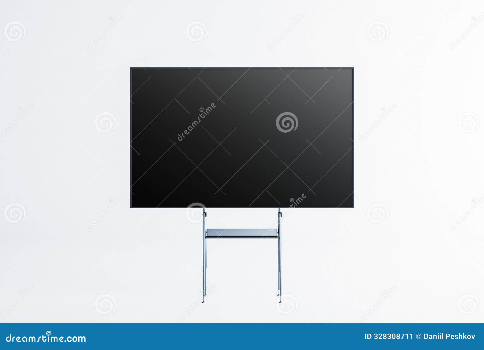 Blackboard on a Stand in a Modern Room. 3D Rendering Stock Illustration ...