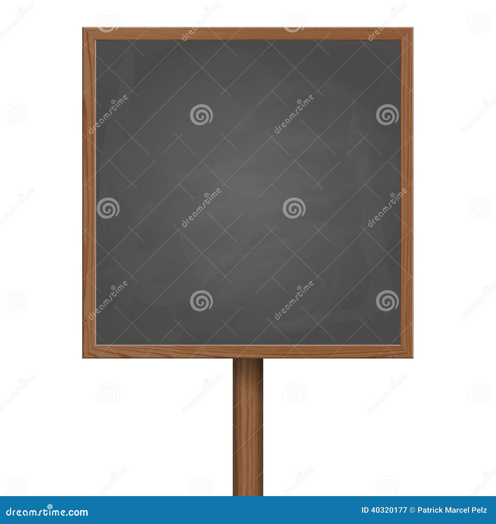 Blackboard Standing on Wooden Post Stock Vector - Illustration of open ...